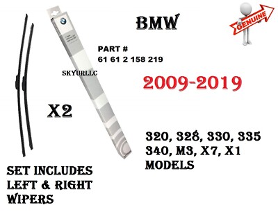 BMW E84 E90 F30 F80 F31 F34 Front Windshield Wiper Blade Set GENUINE ...
