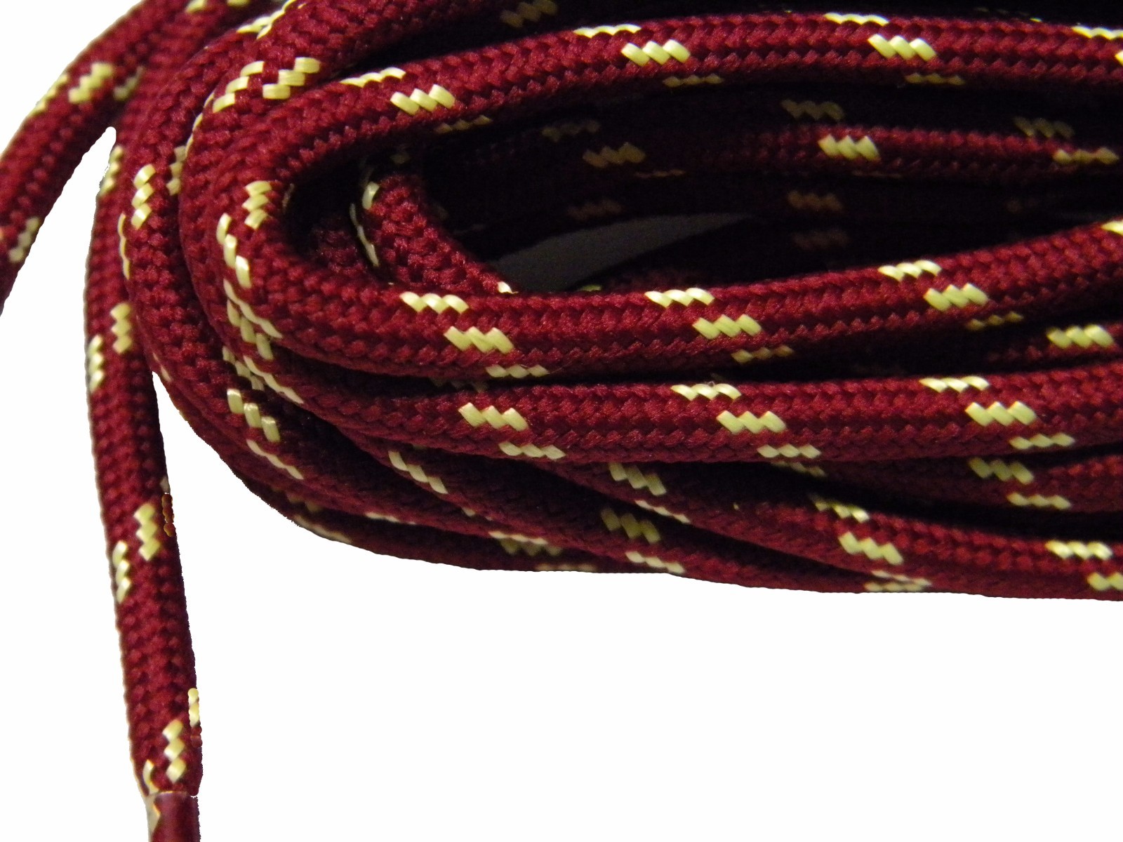 Burgundy Red /Yellow Round Heavy Duty Boot shoelace Shoestrings made ...