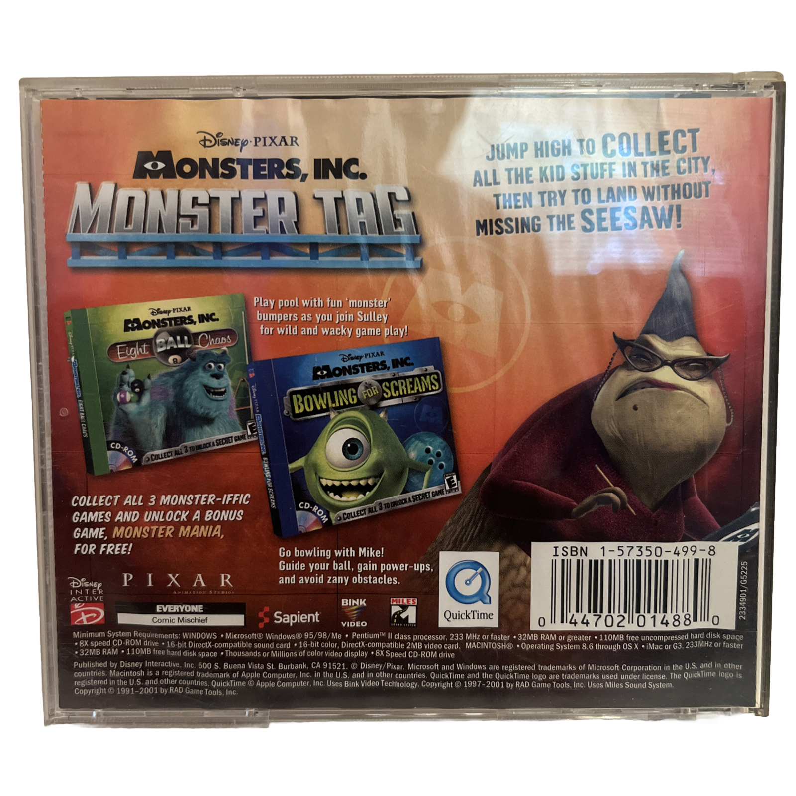 Monsters, Inc.: Monster Tag (PC, 2001) 44702014880 | eBay