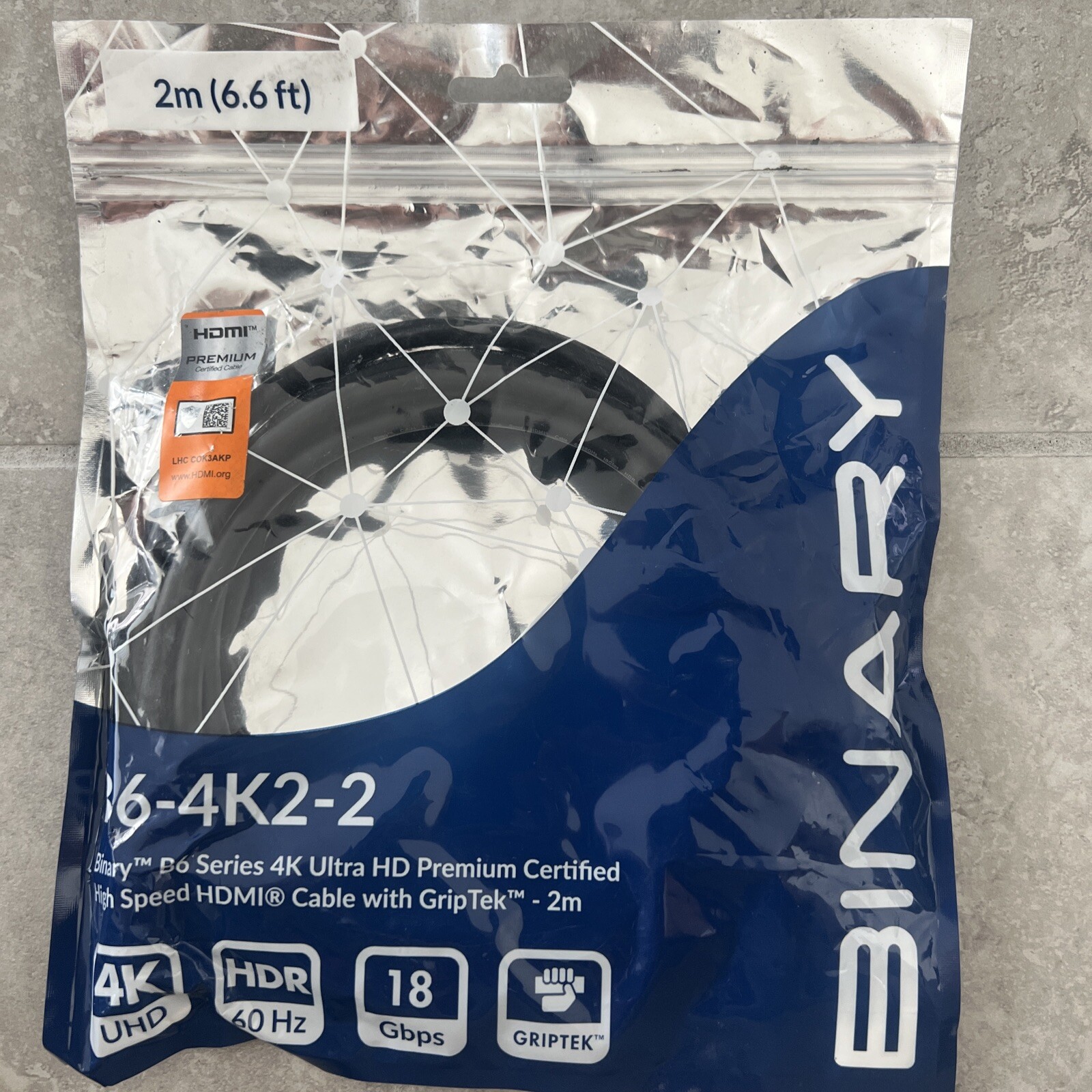 Binary 2m Length B6 Series 4k Ultra HD HDMI Cable B6-4k2-2. 4 Total for sale online | eBay