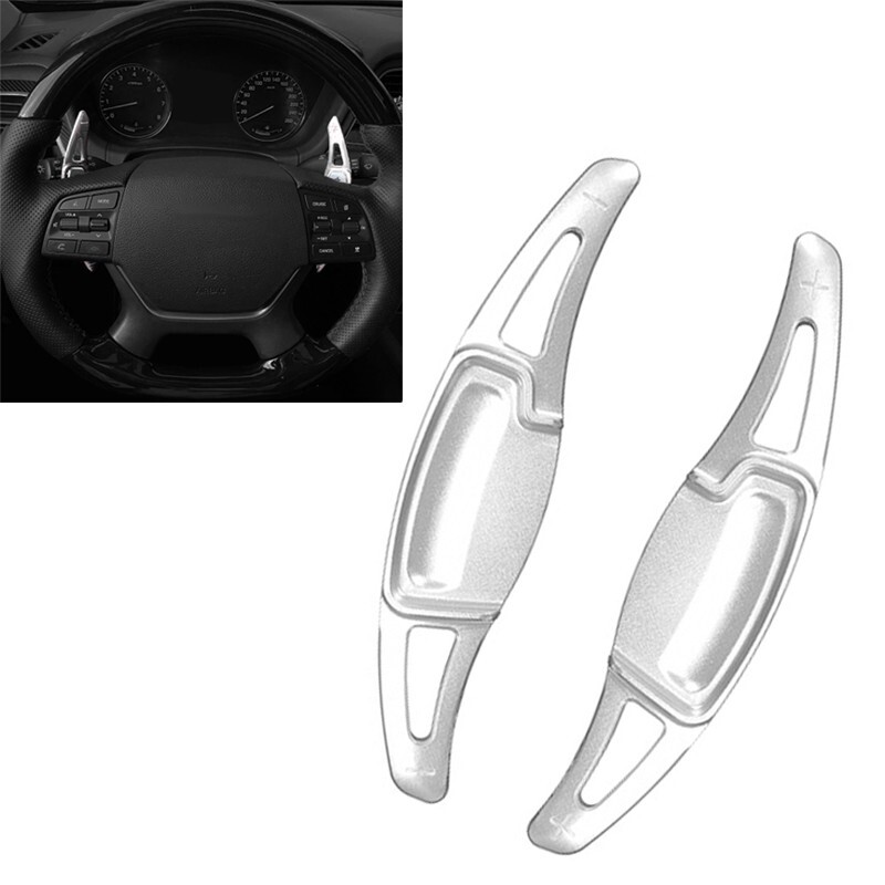 For Genesis G80 2017-2020 Silver Steering Wheel Shift Paddle Shifter ...