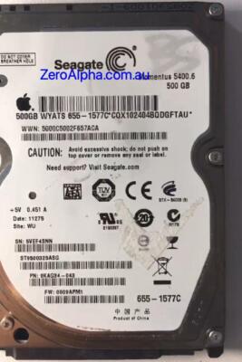 ST9500325ASG, 9KAG34-043, 0009APM1, WU, 5VEF Seagate Data Recovery ...