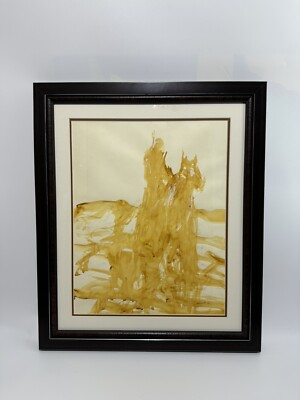 Professionally Framed Original Painting, Abstract Horse & Rider, 1974 ...