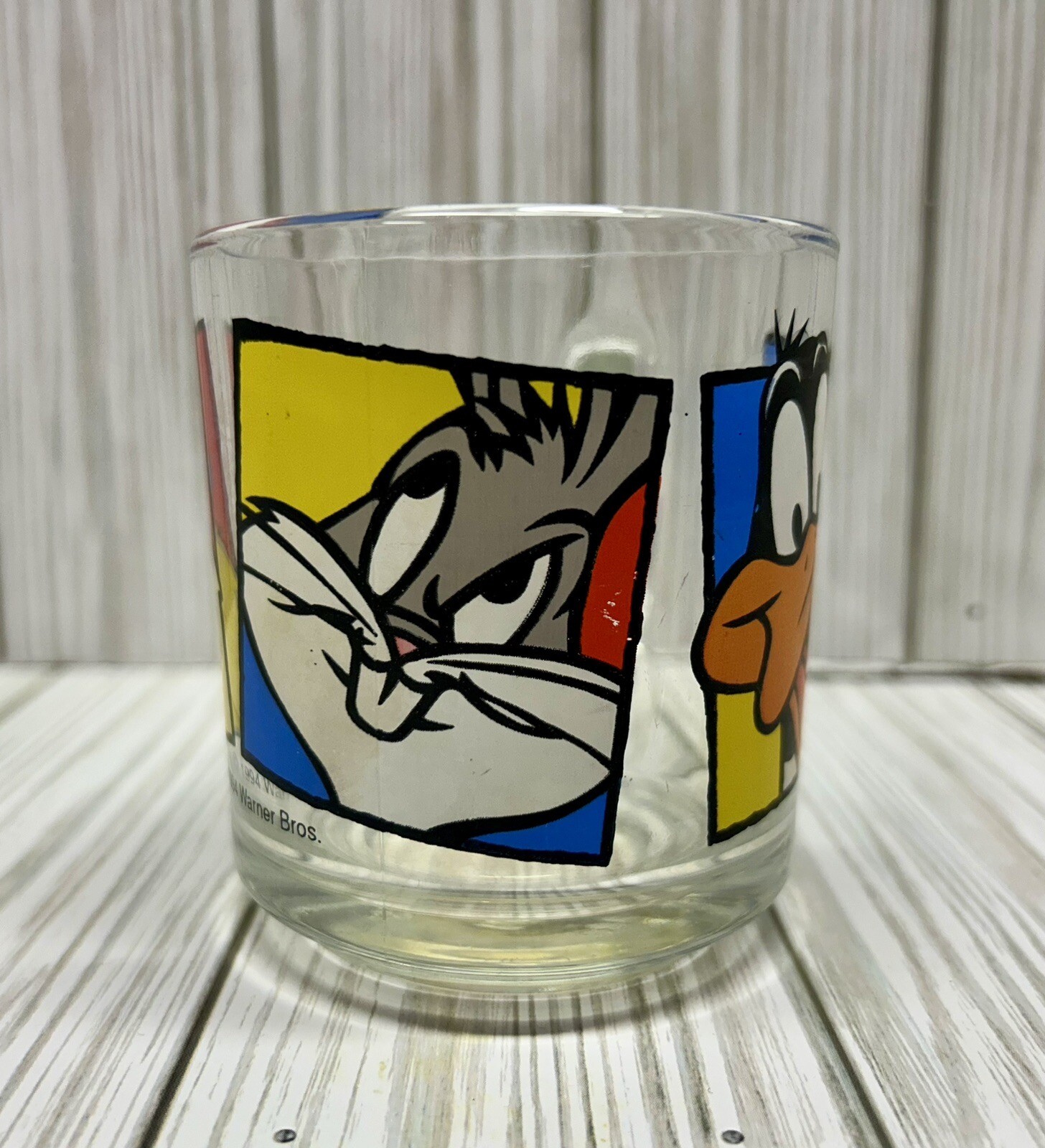 Vintage 1994 Looney Tunes Glass Coffee Mug Daffy Bugs Taz Rare 10 oz | eBay