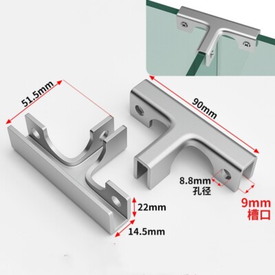 Glass Fixing Clip, 6pcs for 4-8mm Aluminum Alloy T-shaped Glass Support ...