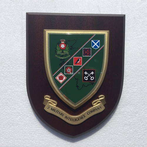 British Army 2 Military Intelligence Company Wooden Plaque Shield | eBay UK