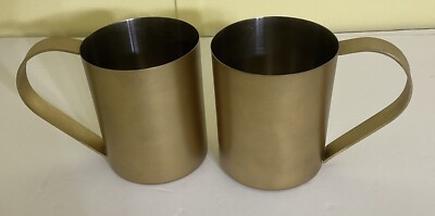 Crofton Coffee Mug Set of 2 Gold Tone Color Stainless Steel | eBay