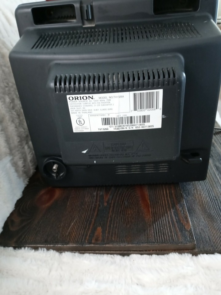 Vintage ORION TV1326 13" Inch CRT TV Retro Gaming Television No Remote ...