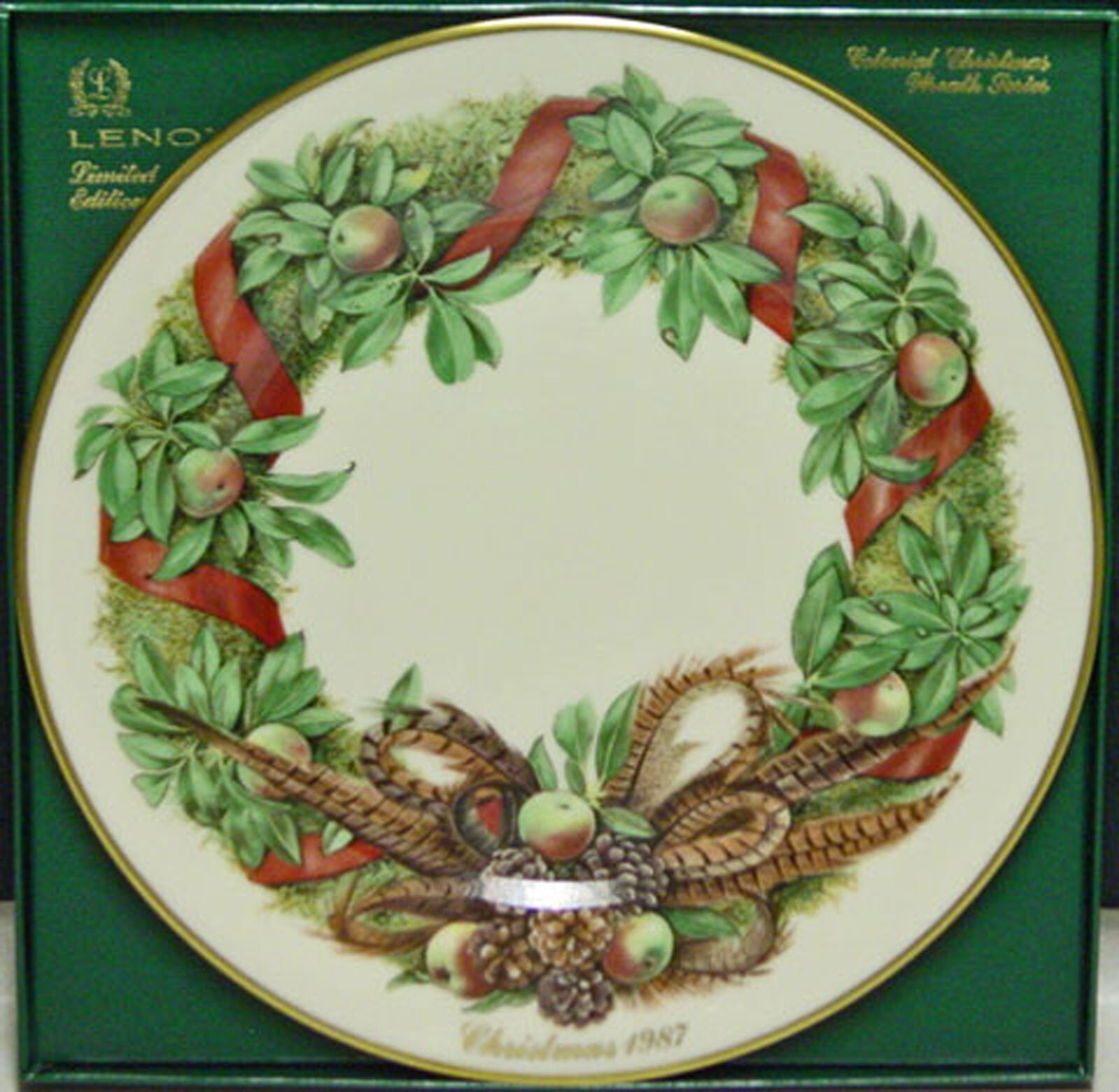 COMPLETE SET of 13 LENOX COLONIAL CHRISTMAS WREATH PLATES MINT IN BOX ...