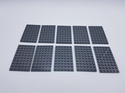 LEGO LOT 10 X PLATE 6X10 DARK STONE GREY REF 3033 / 4211114 *NEUF* | eBay