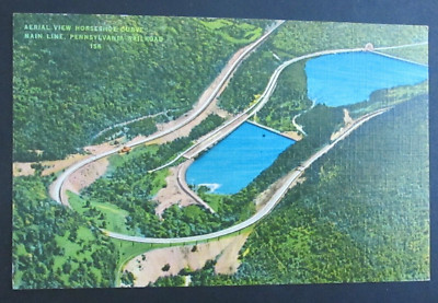 Aerial View Horseshoe Curve Main Line Pennsylvania Railroad Posted ...