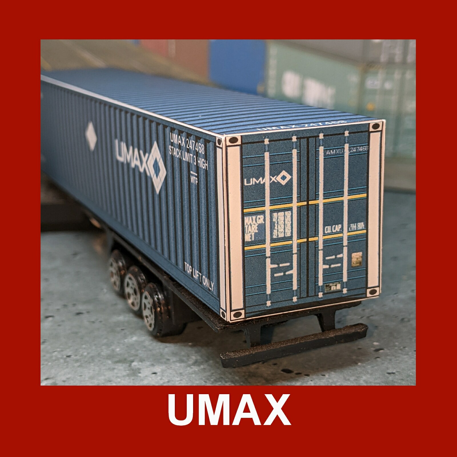 UMAX Model Rail Freight Shipping Containers x 3 HO Gauge 1:87 | eBay UK