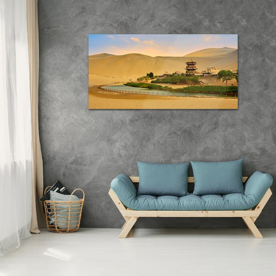 Glasbilder Wandbild Groß Kunstdruck Foto-Bild 140x70 Wüste Berg ...