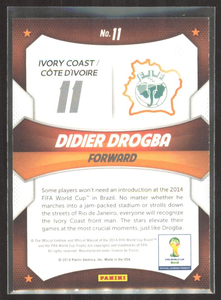 2014 Panini Prizm FIFA World Cup Brazil Stars Didier Drogba #11 | eBay UK