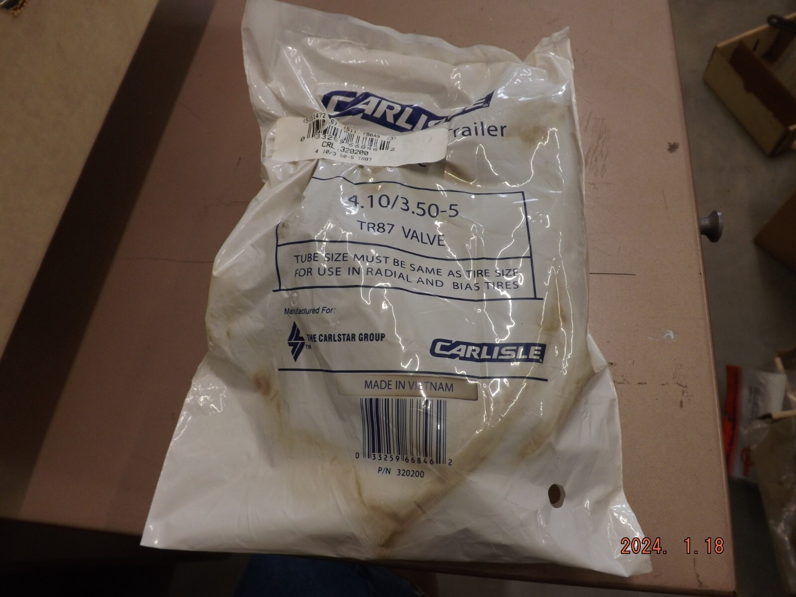 New Sealed Genuine Carlisle Tube 320200, 4.10/3.50-5 TR87 Valve | eBay