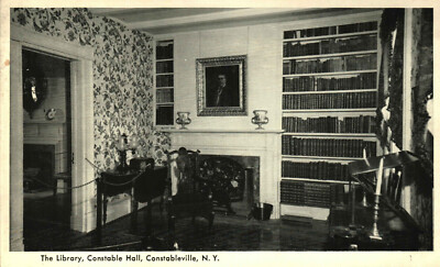 Postcard The Library Constable Hall Constableville NY New York | eBay