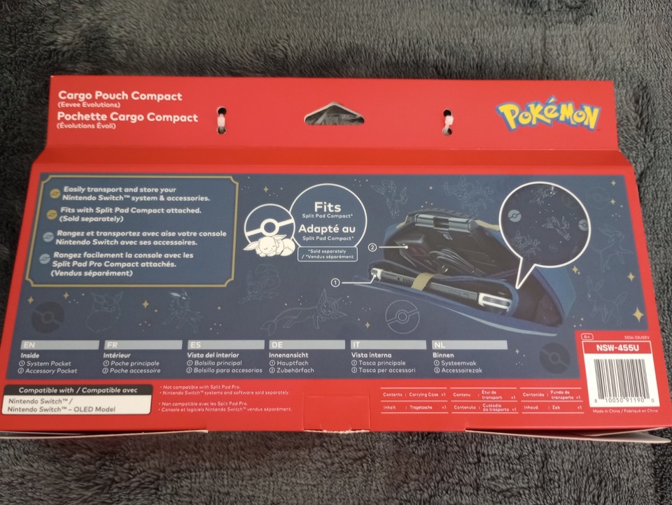 Hori Nintendo Switch & OLED Pokemon Eevee Evolutions Cargo Pouch ...