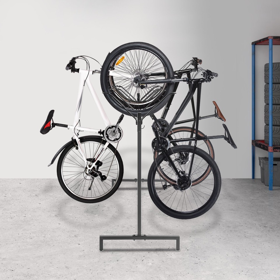 5-Slot Bike Floor Stand Organizer Bicycle Parking Rack Bicycle Storage ...
