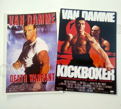 Kickboxer + Death Warrant 2 POST CARDs (Van Damme 80s Action 1/S Poster ...