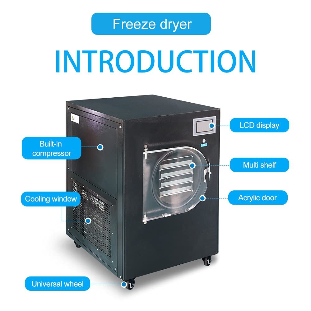 4-6KG Vacuum Freeze Dryer Lyophilizer Sublimation Drying System with ...