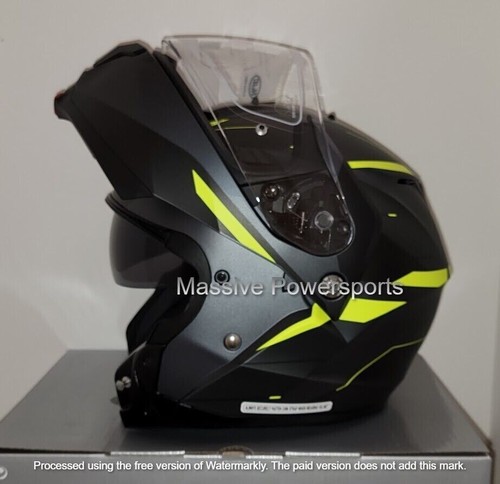 HJC C91 Modular Sunscreen Motorcycle Helmet Karan HI-VIZ Yellow LG ...