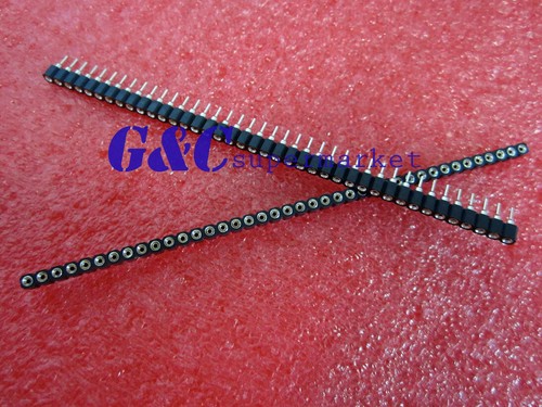 3Pcs 40Pin 2.54mm Single Row Round Female Pin Header Socket gold plated ...