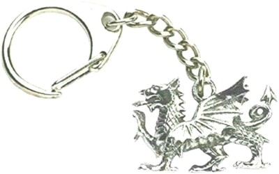 Welsh Dragon Keyring Wales Souvenir Pewter Gift Keychain Fob Bag Purse ...