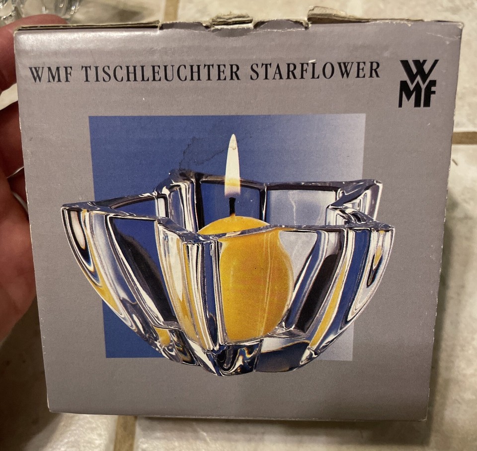 German Lead Crystal 5 Point Star Trinket Dish Candle Holder | eBay