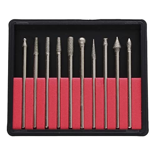Burr Set “ 10piece Diamond Coated Bits “ 150 Grit With 2.35mm Or 3.17mm ...
