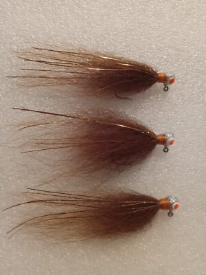 Smoo's Custom Jigs (3) 1/16 Oz. Arctic Fox Hair Jigs Chestnut. *168 | eBay