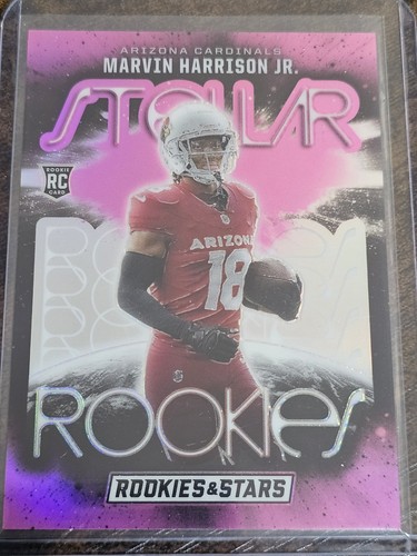 2024 Rookies & Stars Marvin Harrison Jr Stellar Rookies Silver PINK ...