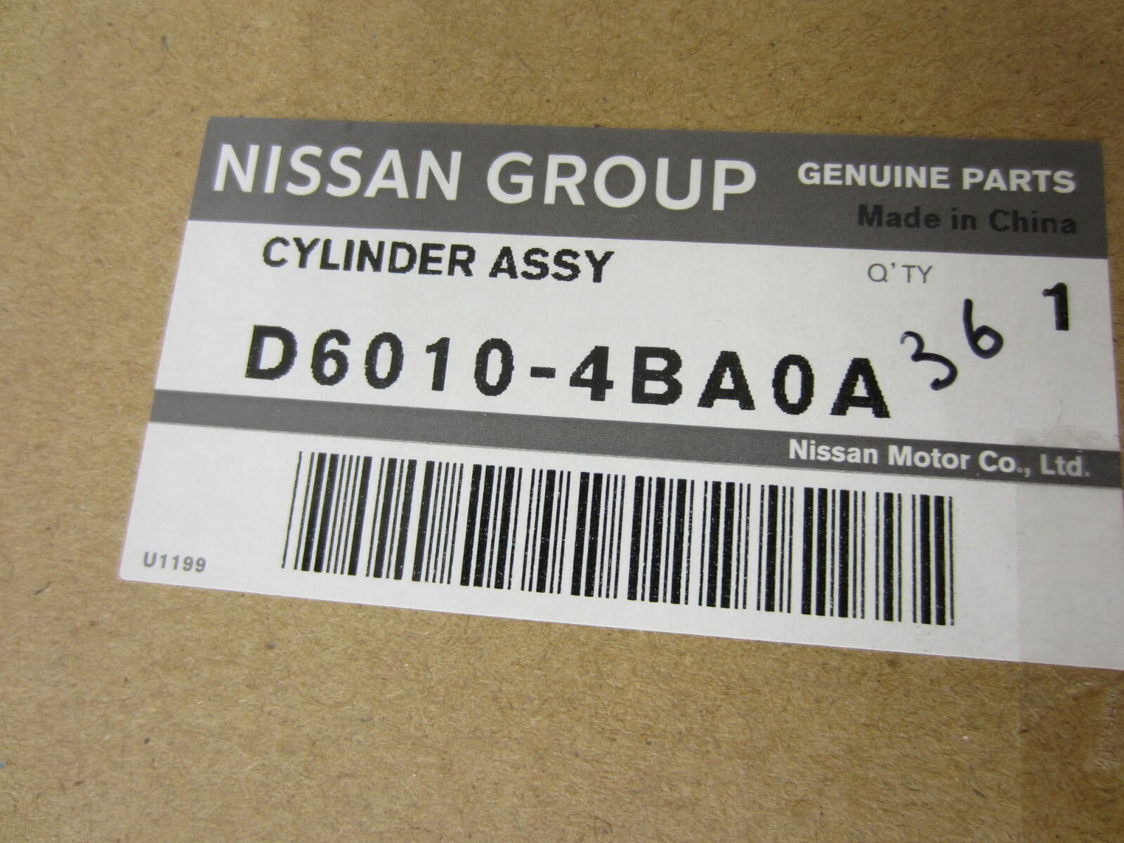 Genuine Nissan Master Cylinder D6010-4BA0A OEM | eBay