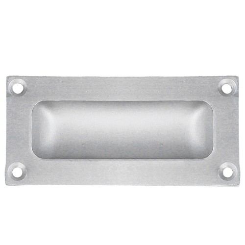 ALUMINIUM FLUSH PULL HANDLE 90mm Flat Cupboard Drawer Wardrobe Cabinet ...