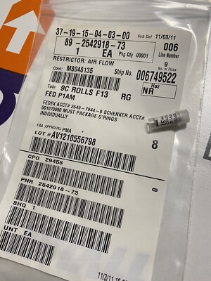 2542918-73 - RESTRICTOR,AIR FLOW by Honeywell Aerospace for Aircraft ...