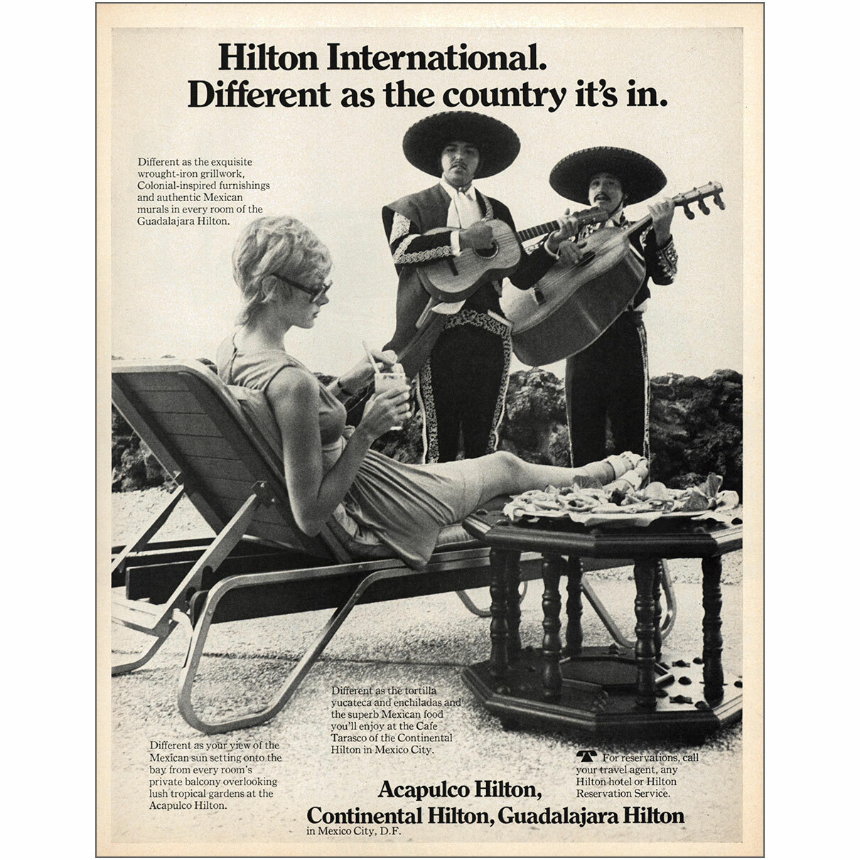 1970 Hilton International: Different As the Country Its In Vintage ...