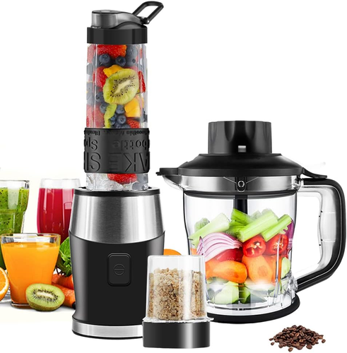 Frullatore Portatile, 3 in 1 Mini Frullatore Smoothie 700W/ Tritatutto ...