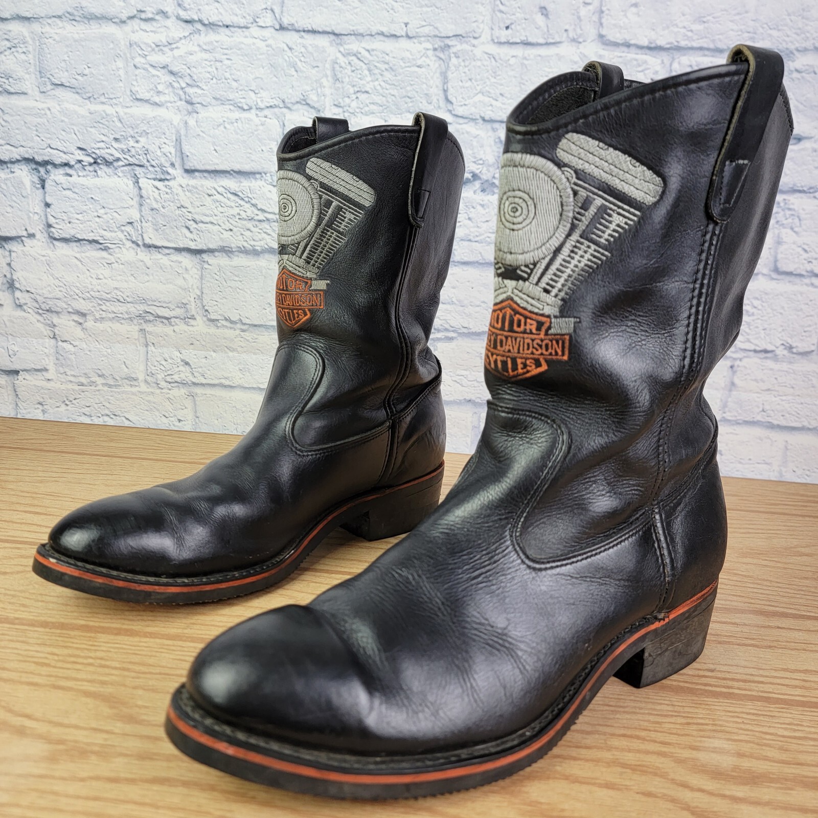 Super Rare Harley Davidson Panhead Knucklehead Pull On Boots Men's Size ...