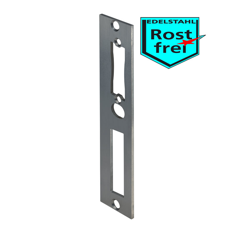 Schließblech Edelstahl, Abmaße: 172x46x3mm; Türöffner, Türschloss ...