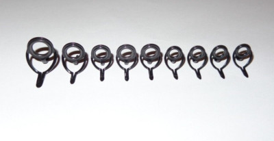 New Set of 9 Batson Alps XBUDLG Black Aluminum Oxide Casting Fishing ...