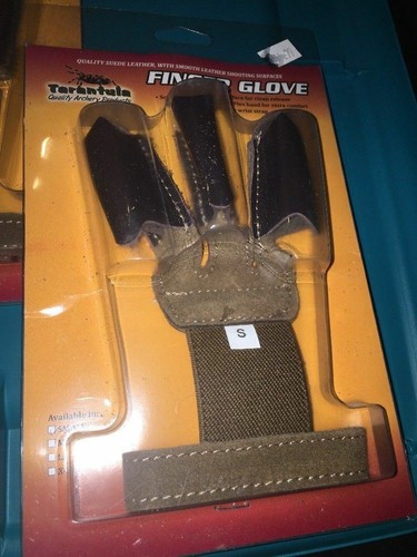 Tarantula Archery Finger Glove Small Leather Shooting Surfaces | eBay
