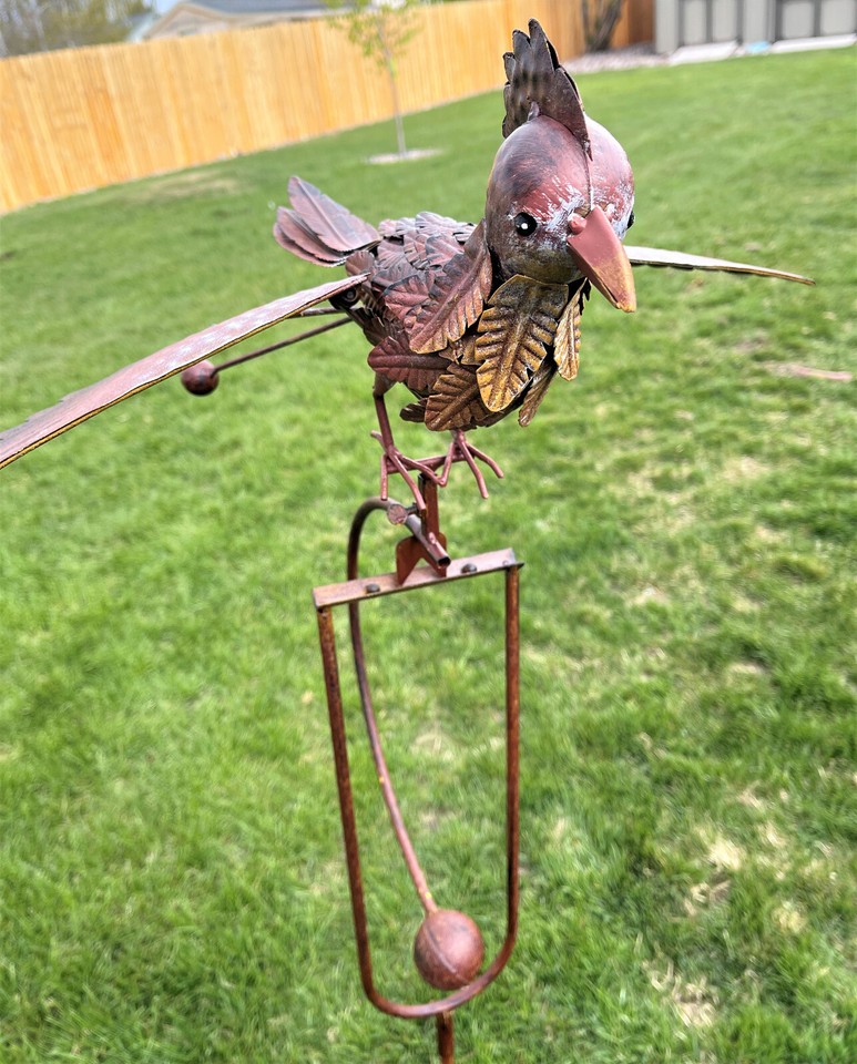 Kinetic Flapping Roadrunner Road Runner Yard Stake Wind Rocker Spinner ...