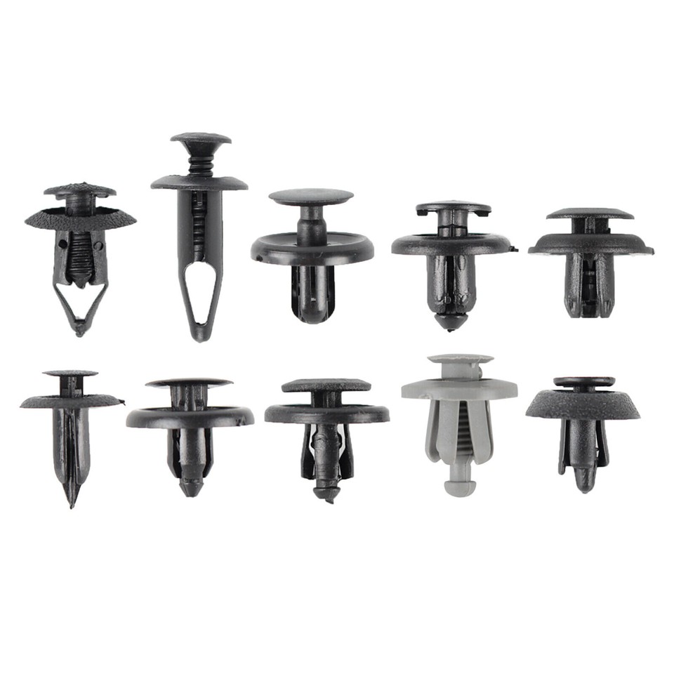 100 Plastic Fastener Clips Car Bumper Fender Auto Trunk Screw Rivets ...