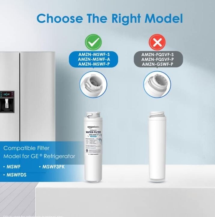 3 PACK! Amazon GE MSWF Refrigerator Water Filter Cartridge Replacement ...