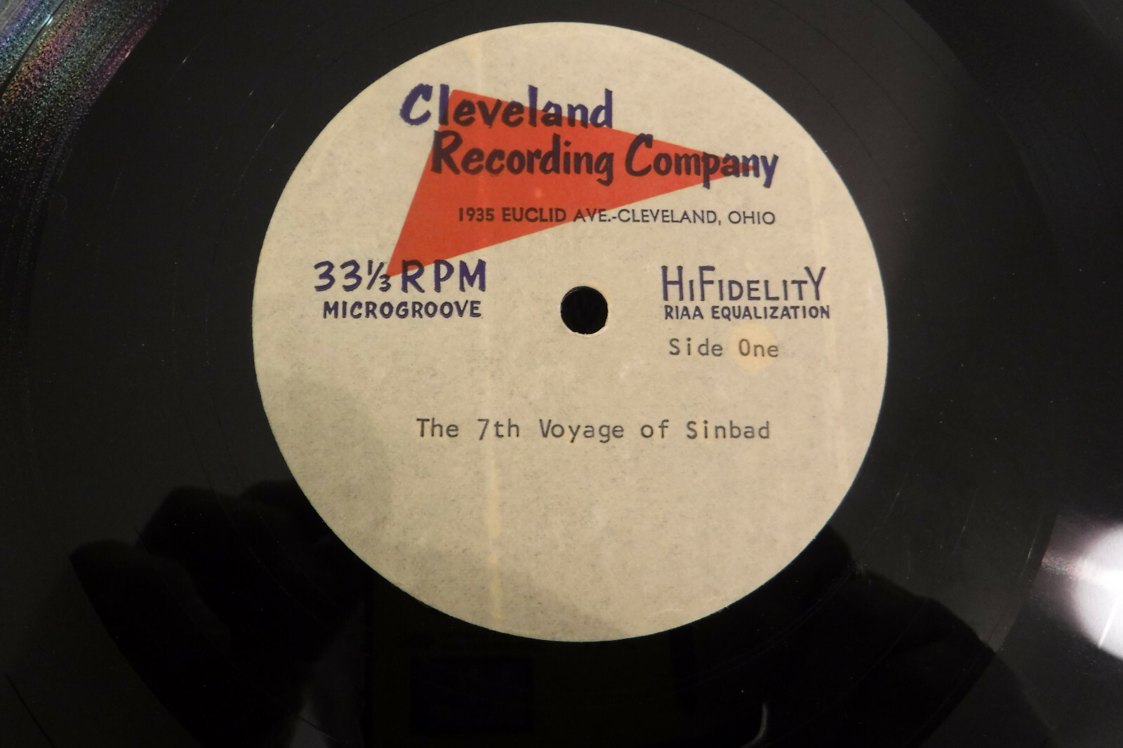 The 7th Voyage of Sinbad, Soundtrack, Cleveland Recording Co., Acetate ...