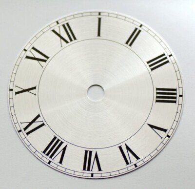 Clock dial 103mm roman numerals on silver background new dials clocks ...