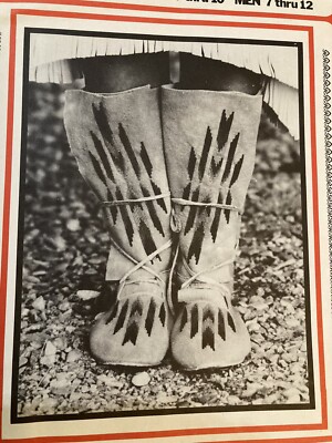 Vtg Rare Eagle's View Patterns Plains Indian HI-TOP MOCCASIN Sew ...