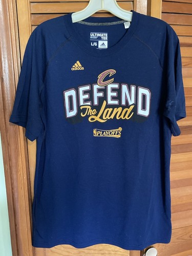 ADIDAS Cleveland Cavaliers Cavs defend the land NBA playoffs Large T ...