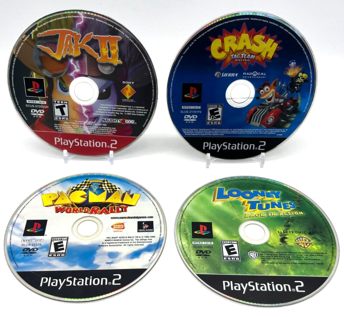 Lot of 4 (Playstation 2, PS2) Games - Children Kids Jak Crash PacMan ...