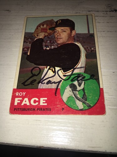 ElRoy Face Pittsburgh Pirates Signed 1963 Topps Card | eBay
