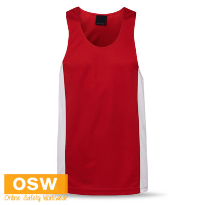 OZ TAG TOUCH FOOTBALL JERSEYS BASKETBALL SINGLETS - RED/WHITE ...